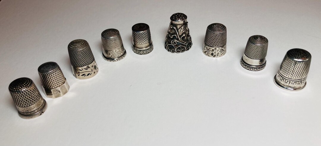 Antique Lot of 9 Sterling Thimbles Different Styles and Makers - Etsy