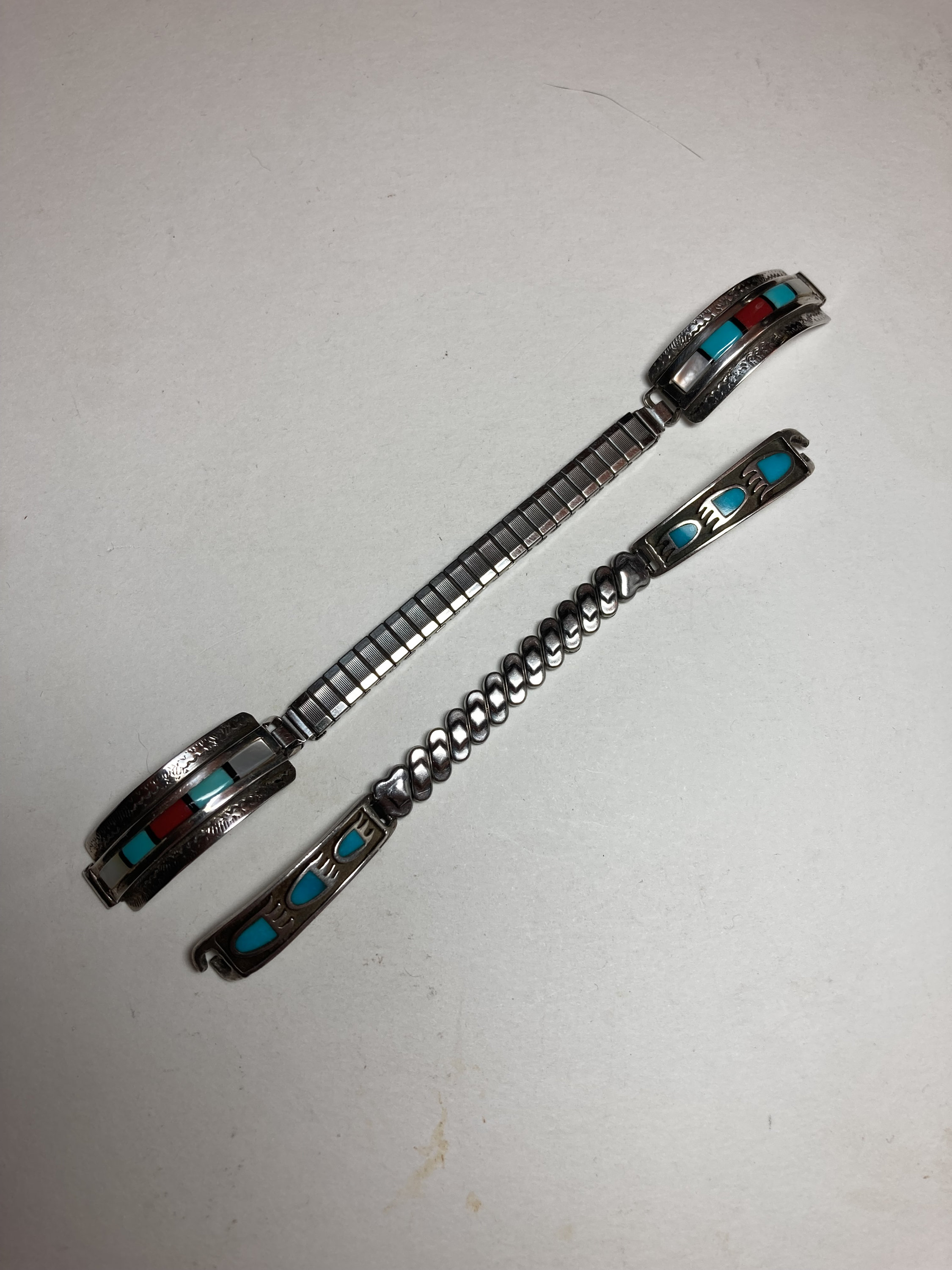 Two Zuni Inlay Ladies Watch Bands - Etsy