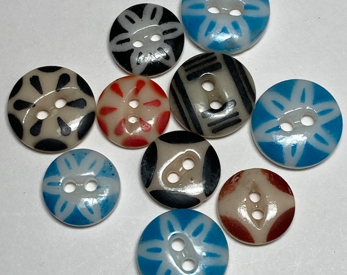 Antique Stencil China Button Lot - Etsy