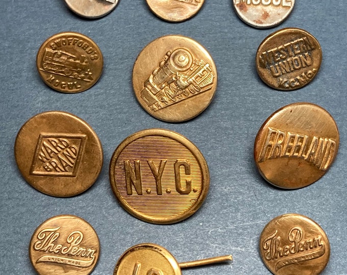Lot of Antique Brass Railroad and Uniform Buttons - Etsy