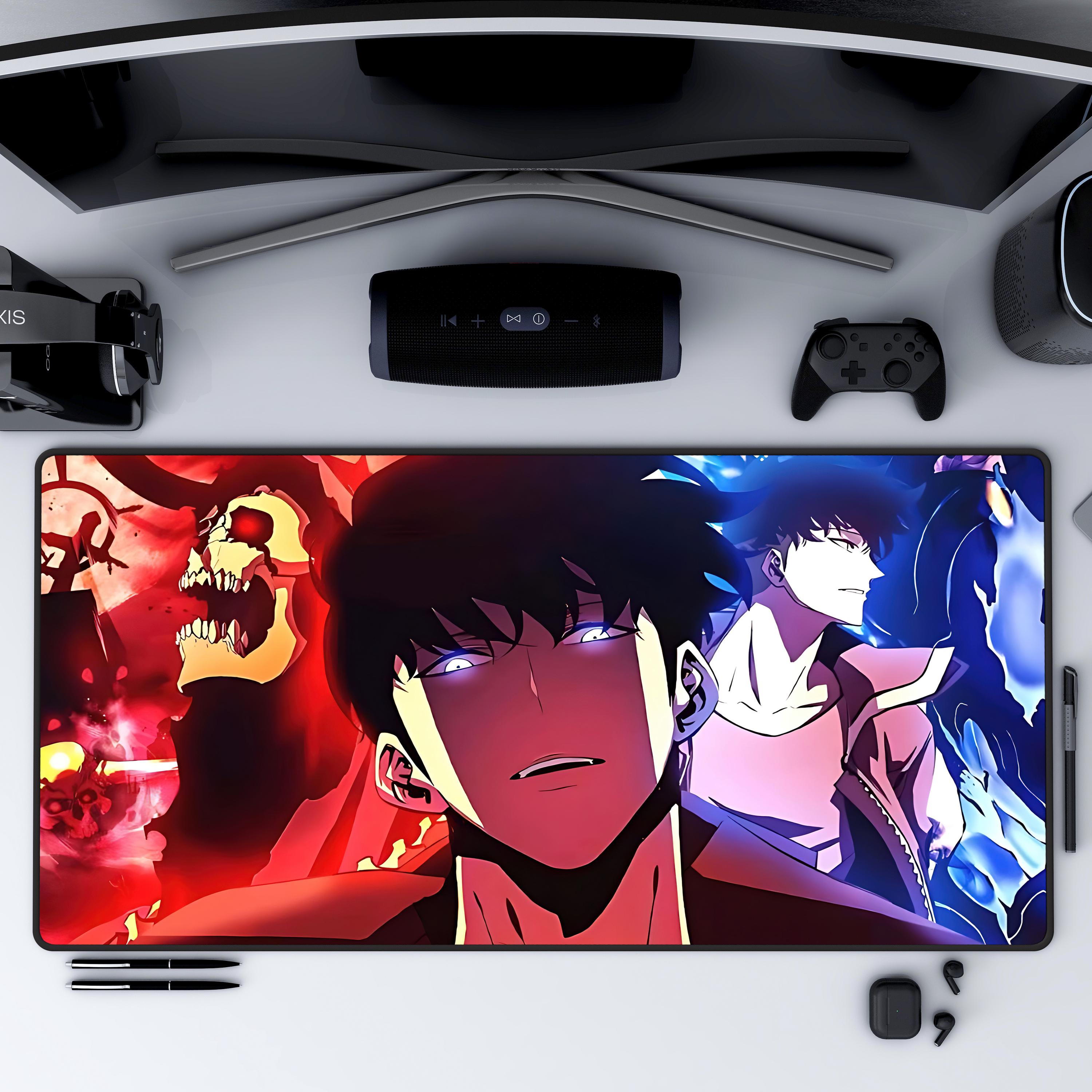 Sung Jin-woo Desk Mat, Solo Leveling Shadow Monarch Mousepad, MTG ...