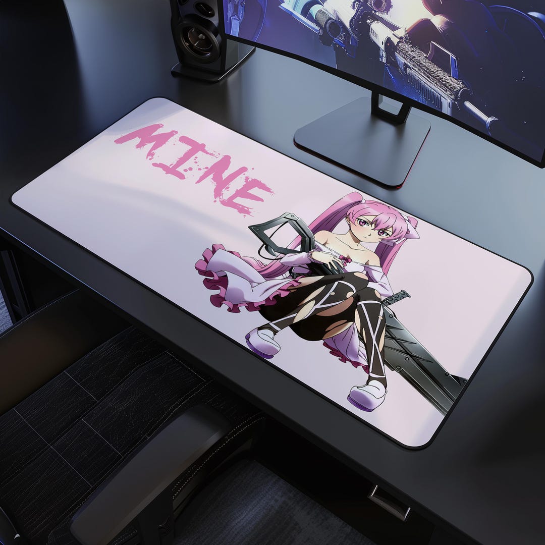 Mine Akame Ga Kill Desk Mat, Pink Sniper Anime Mousepad, Teigu Wielder ...