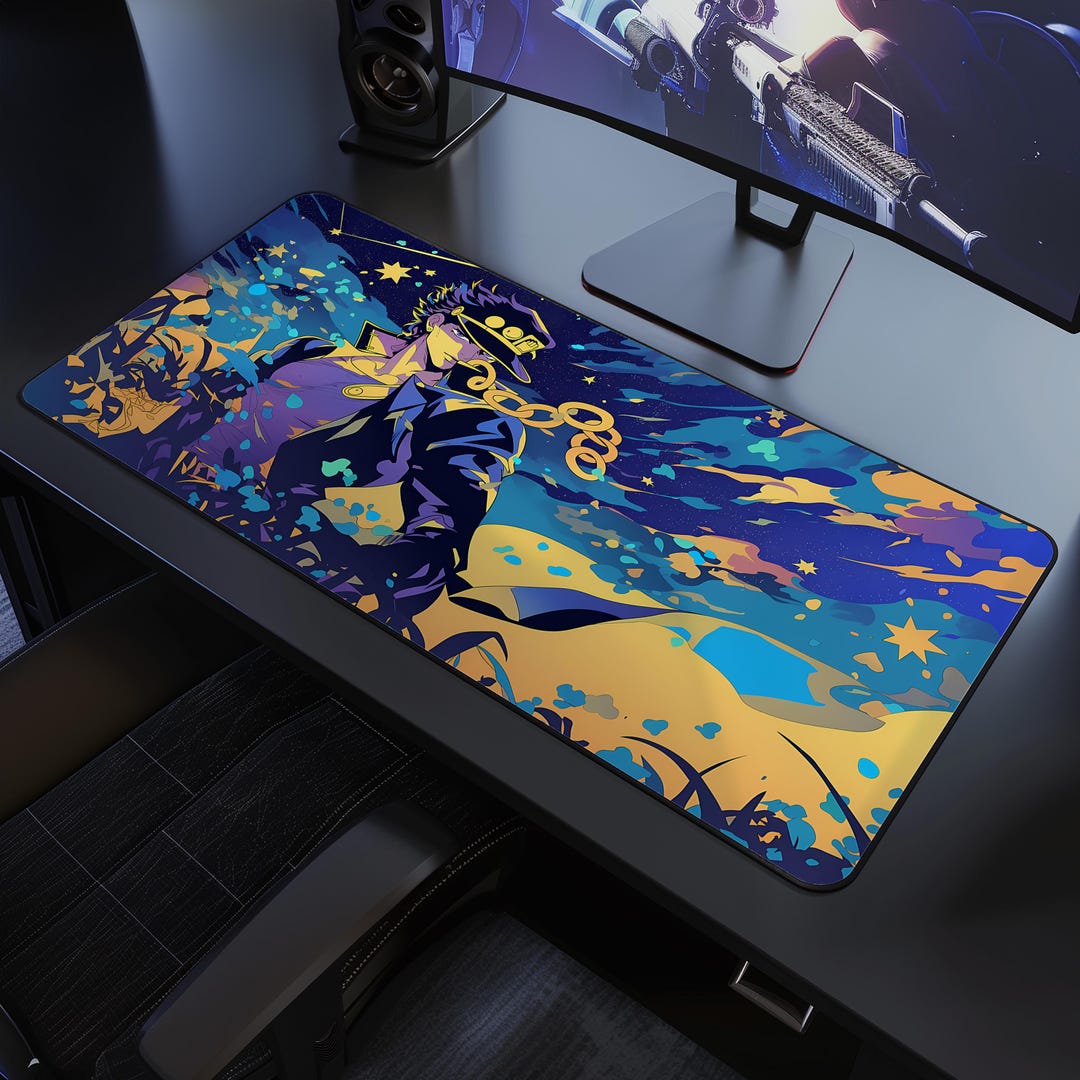 Jotaro Kujo Star Platinum Desk Mat, Jojos Bizarre Adventure Mousepad XL ...