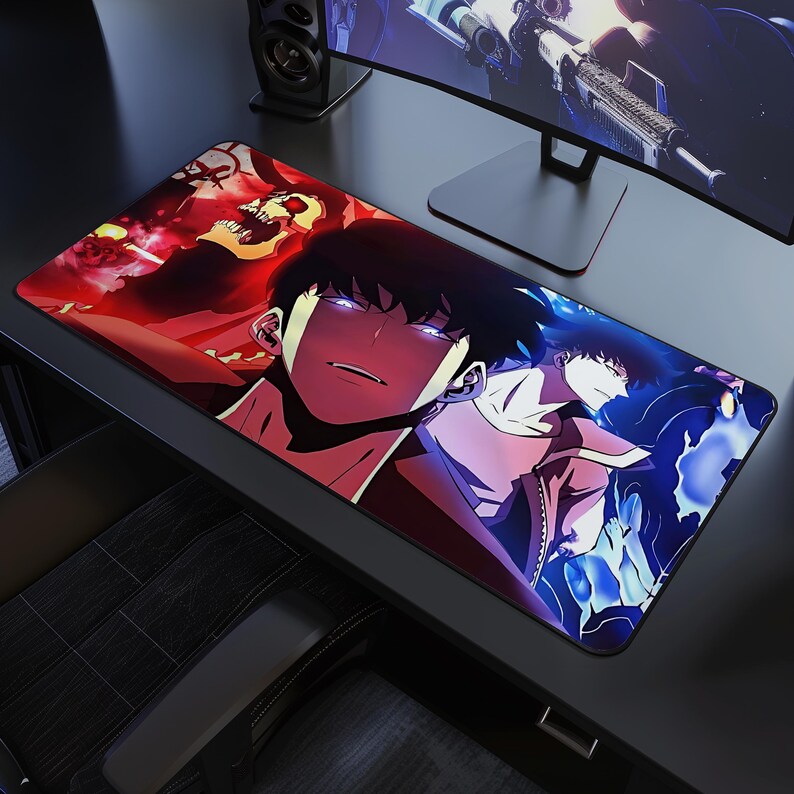 Sung Jin-woo Desk Mat, Solo Leveling Shadow Monarch Mousepad, MTG ...