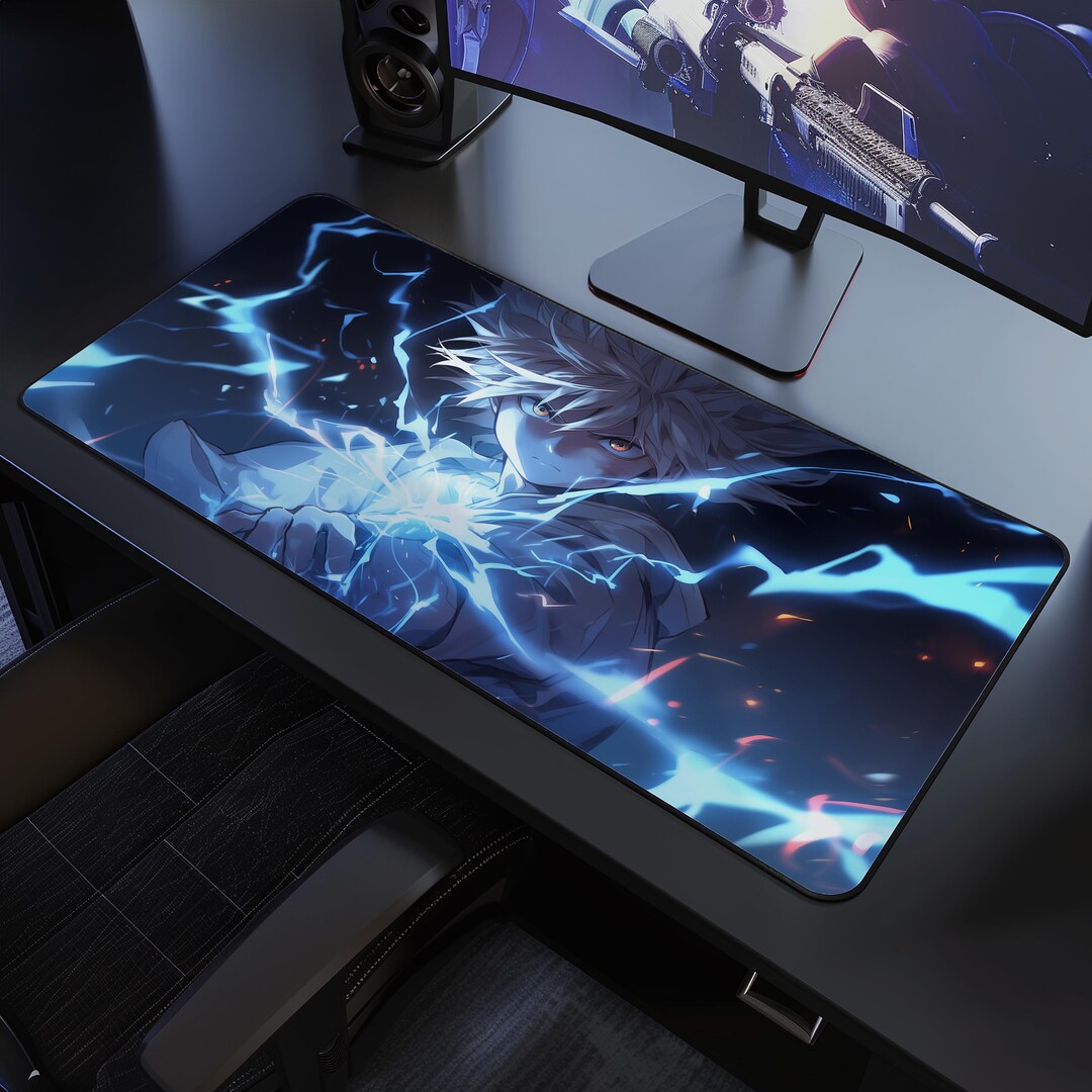 Killua Zoldyck Hunter X Hunter Desk Mat, Assassin Anime Mousepad, Large ...