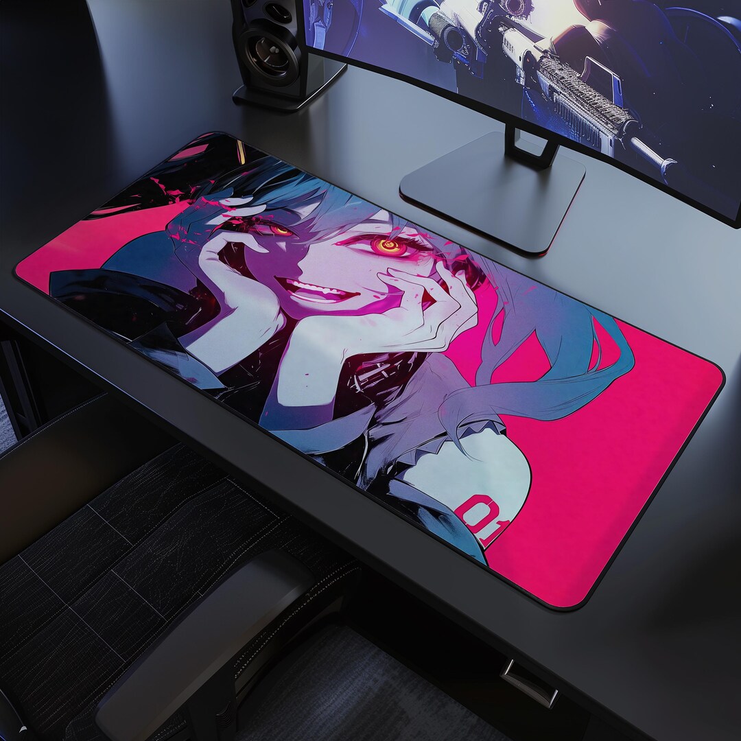 Hatsune Miku Smile Desk Mat, Cute Vocaloid Anime Mousepad, Large XL XXL ...