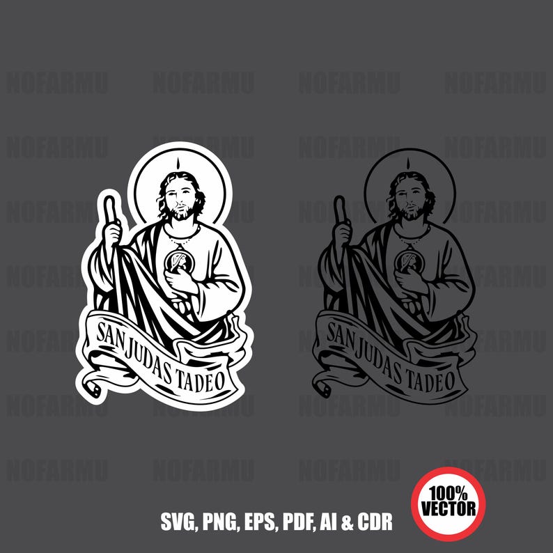 Saint Jude SVG: San Judas Tadeo Vector Design (digital Download - Etsy