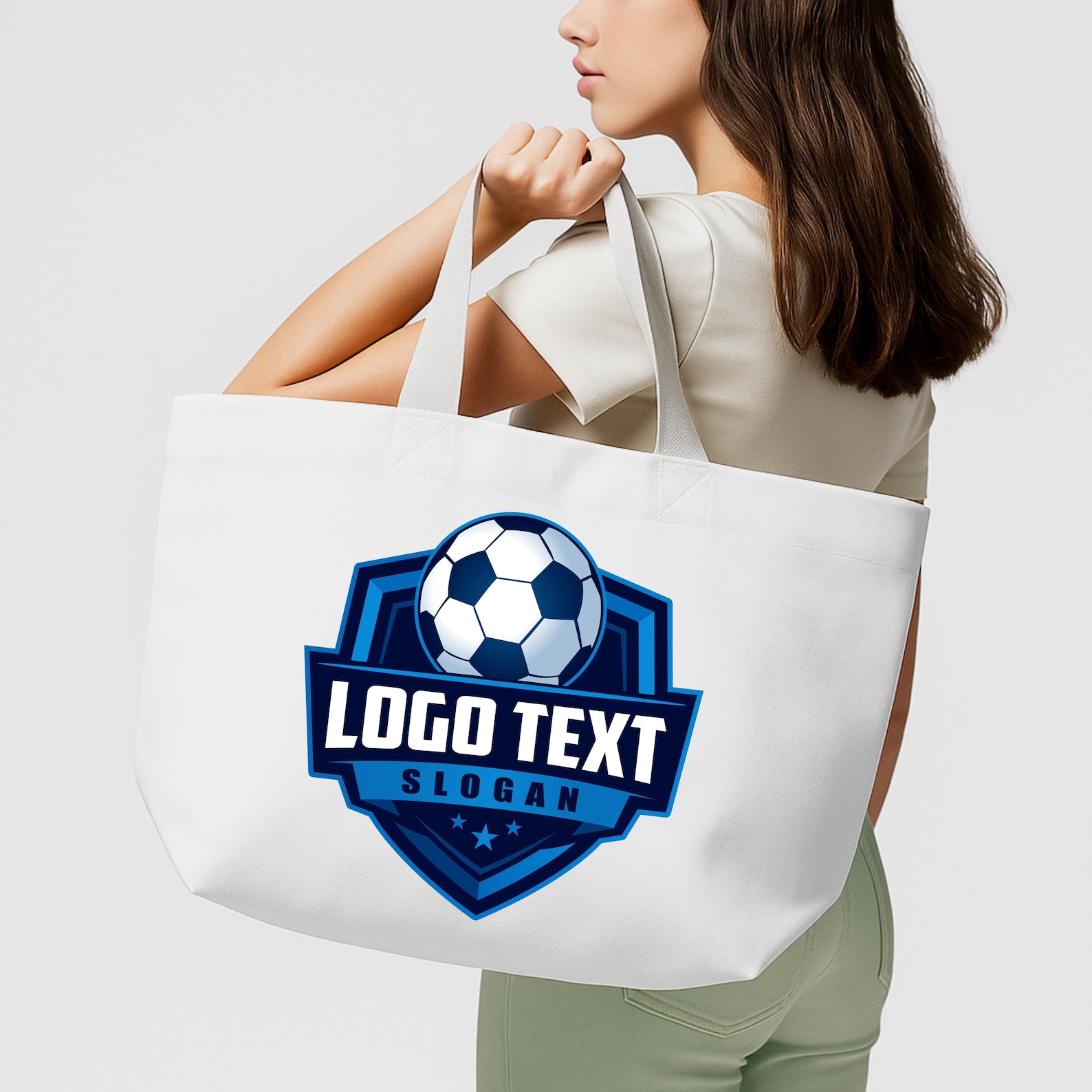 Custom Soccer Logo Template: Editable Football Team Badge (instant ...