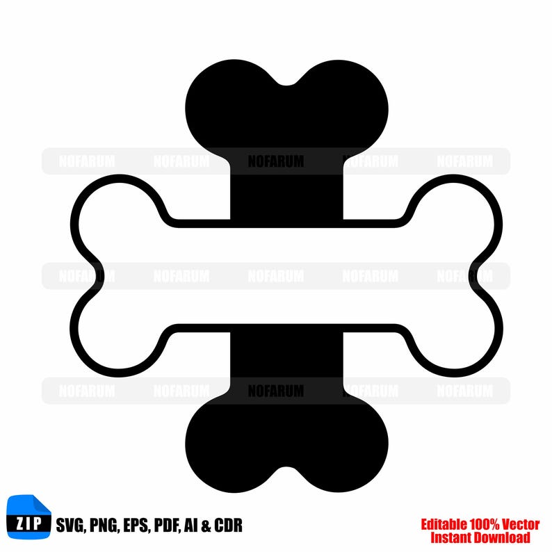 Dog Bone Cross SVG | Pet Memorial Vector (digital Download) - Etsy