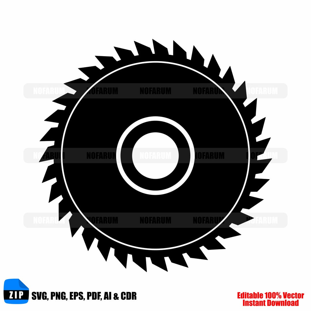 Circular Saw Blade SVG Woodworking Tool Silhouette Cricut Carpenter ...
