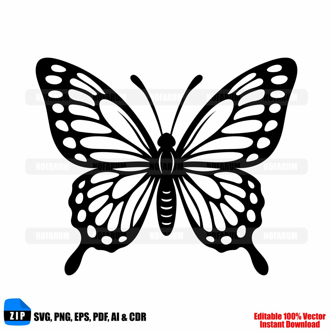 Butterfly SVG Graphic for Spring Shirts, Stickers, Nature Decor ...