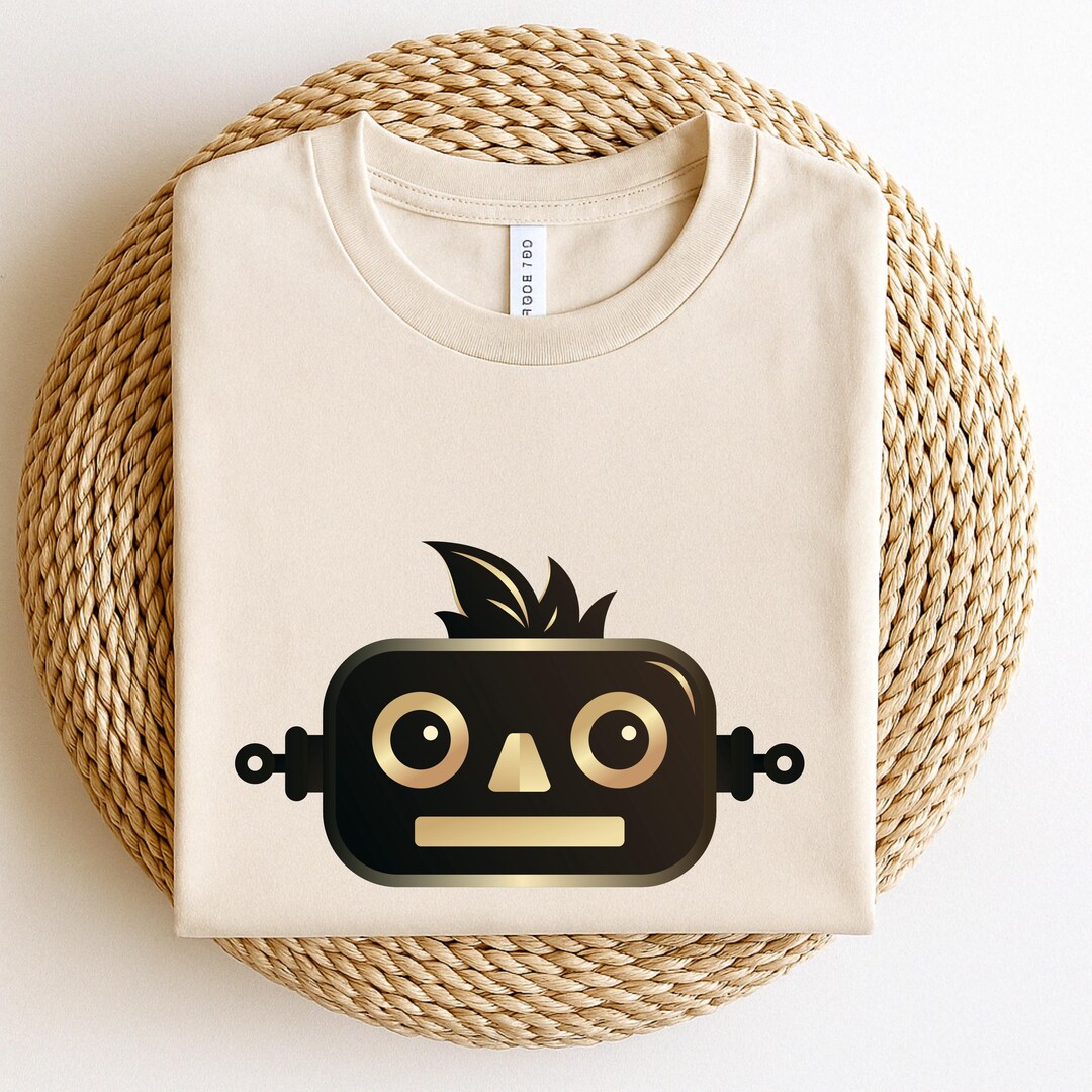 Cute Robot Head Vector | AI Robot Face Logo SVG | Tech Mascot Clipart ...