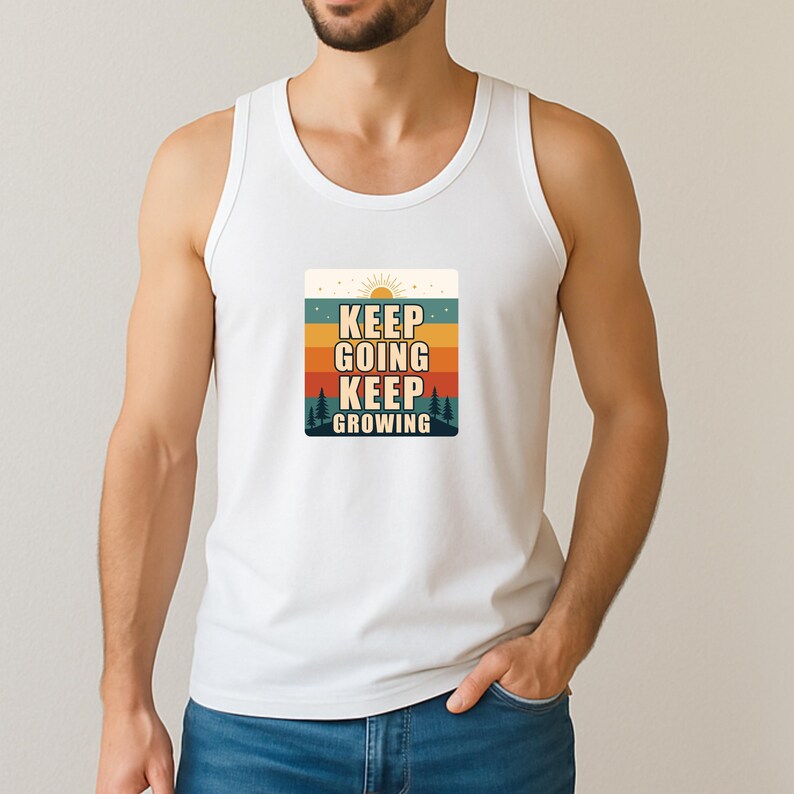 Retro Motivational Quote SVG: Keep Going Keep Growing (digital Download ...