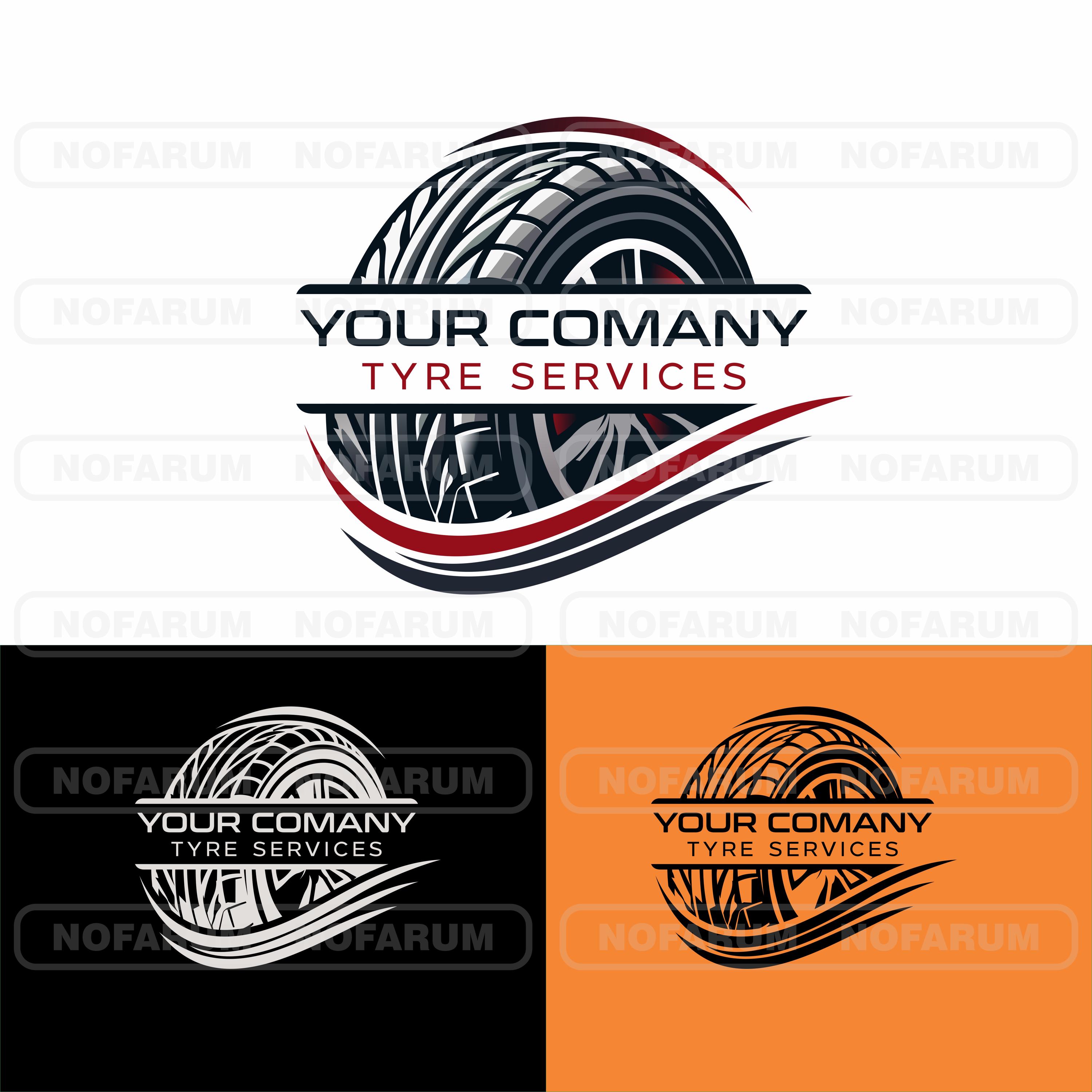 Custom Tyre Service Logo, Tire Rim Car Wheel Vehicle, Track Logo, Tire ...