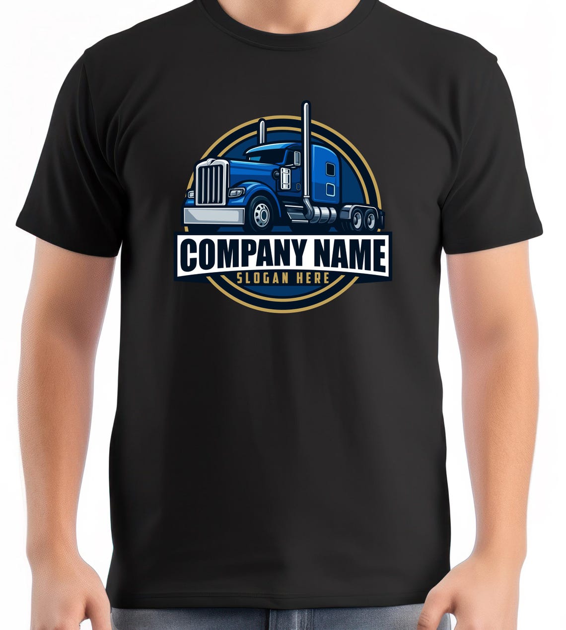 Custom Trucking Company Logo Design: Editable Vector (instant Download ...