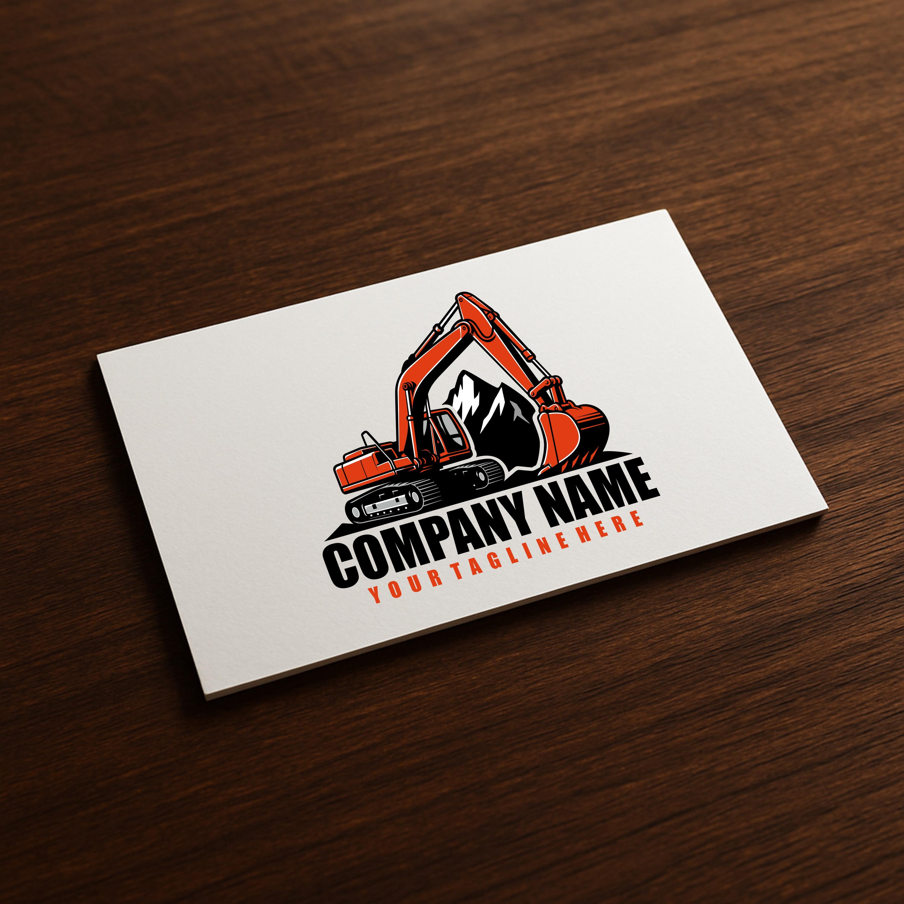 Excavator Logo Design for Construction Company | Heavy Equipment ...