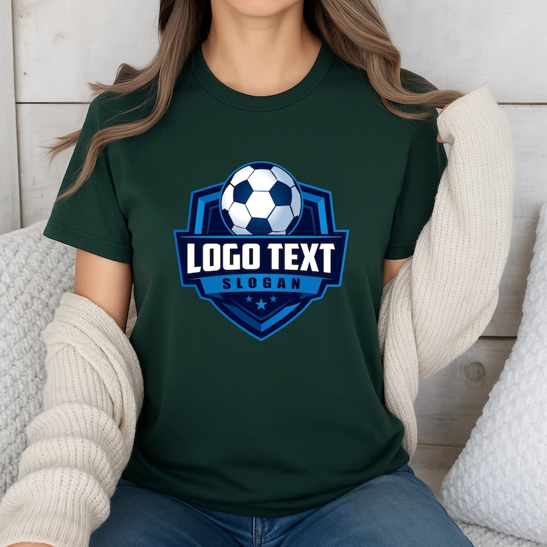 Custom Soccer Logo Template: Editable Football Team Badge (instant ...