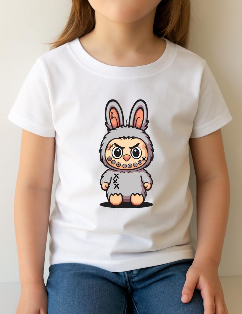 Angry Bunny Mascot Clipart | Chibi Rabbit Costume Vector (digital ...
