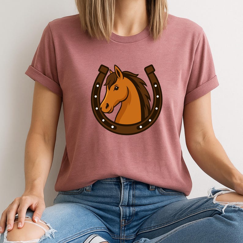 Horse Head With Horseshoe SVG | Western Cowboy Logo | Equestrian ...
