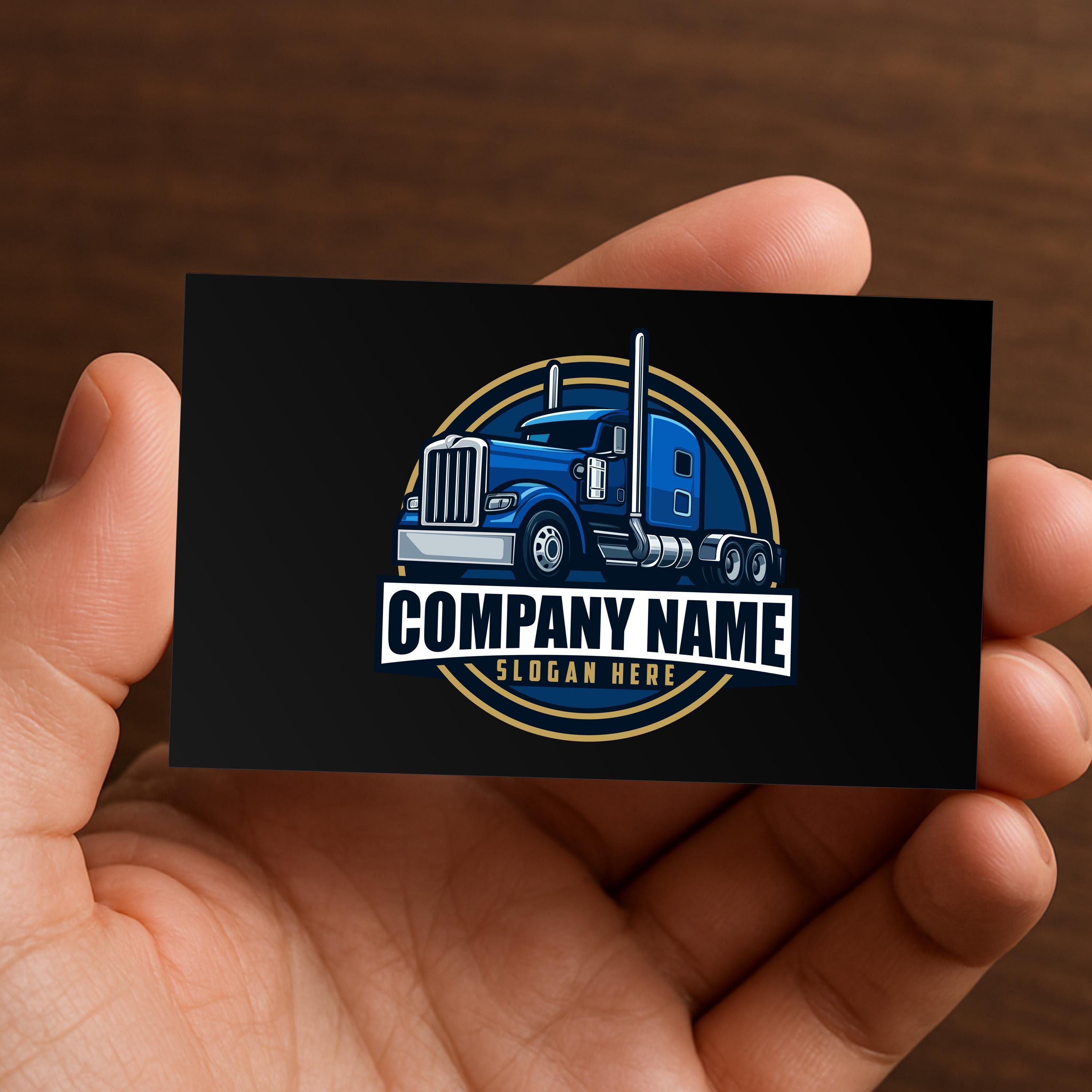 Custom Trucking Company Logo Design: Editable Vector (instant Download ...