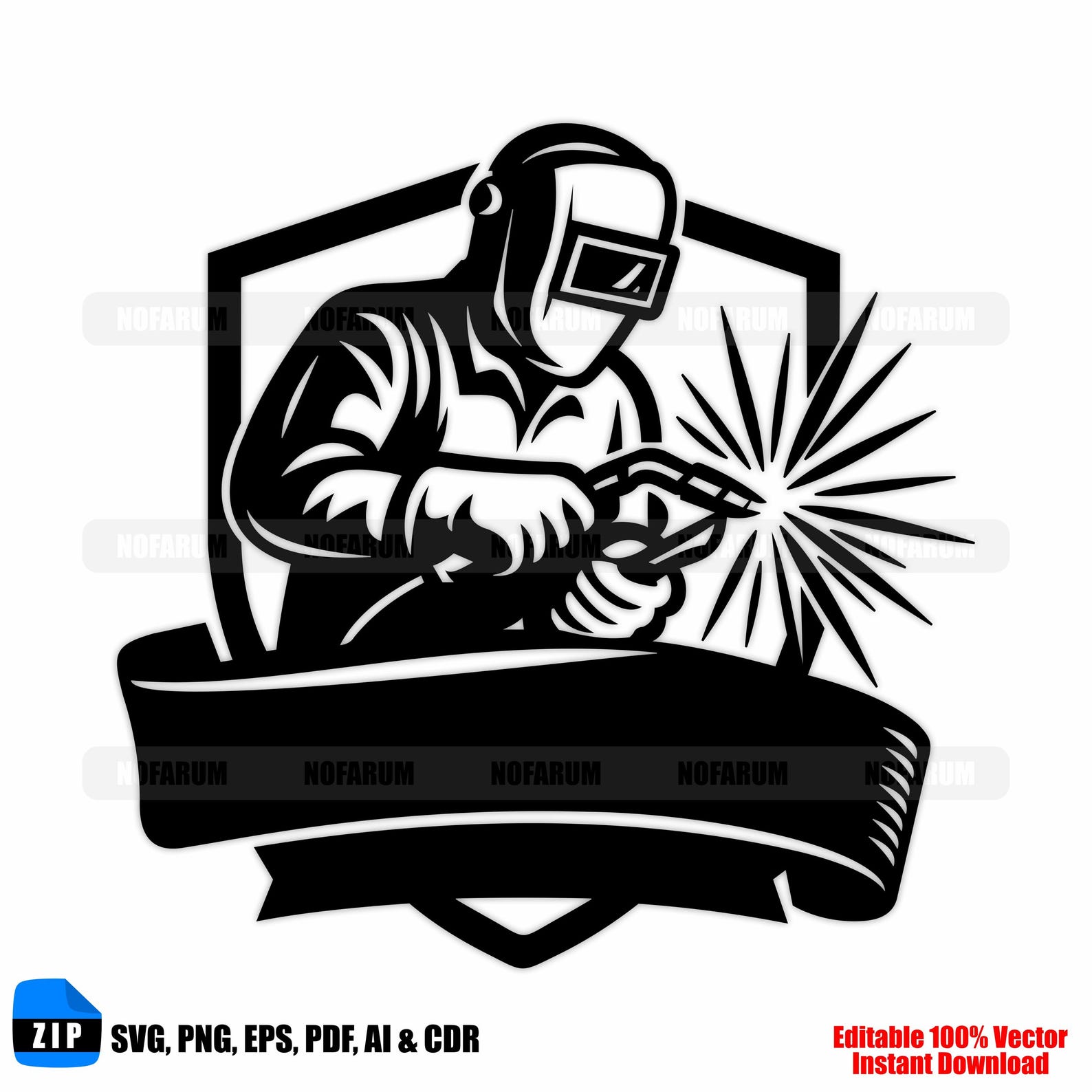 Welder Silhouette SVG | Mechanic Logo Vector Art (digital Download) - Etsy