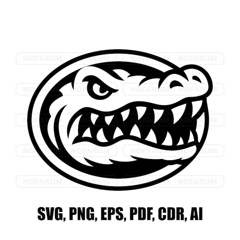 Bold Alligator Head SVG: Gator Mascot Logo (digital Download) - Etsy