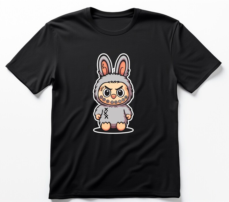 Angry Bunny Mascot Clipart | Chibi Rabbit Costume Vector (digital ...
