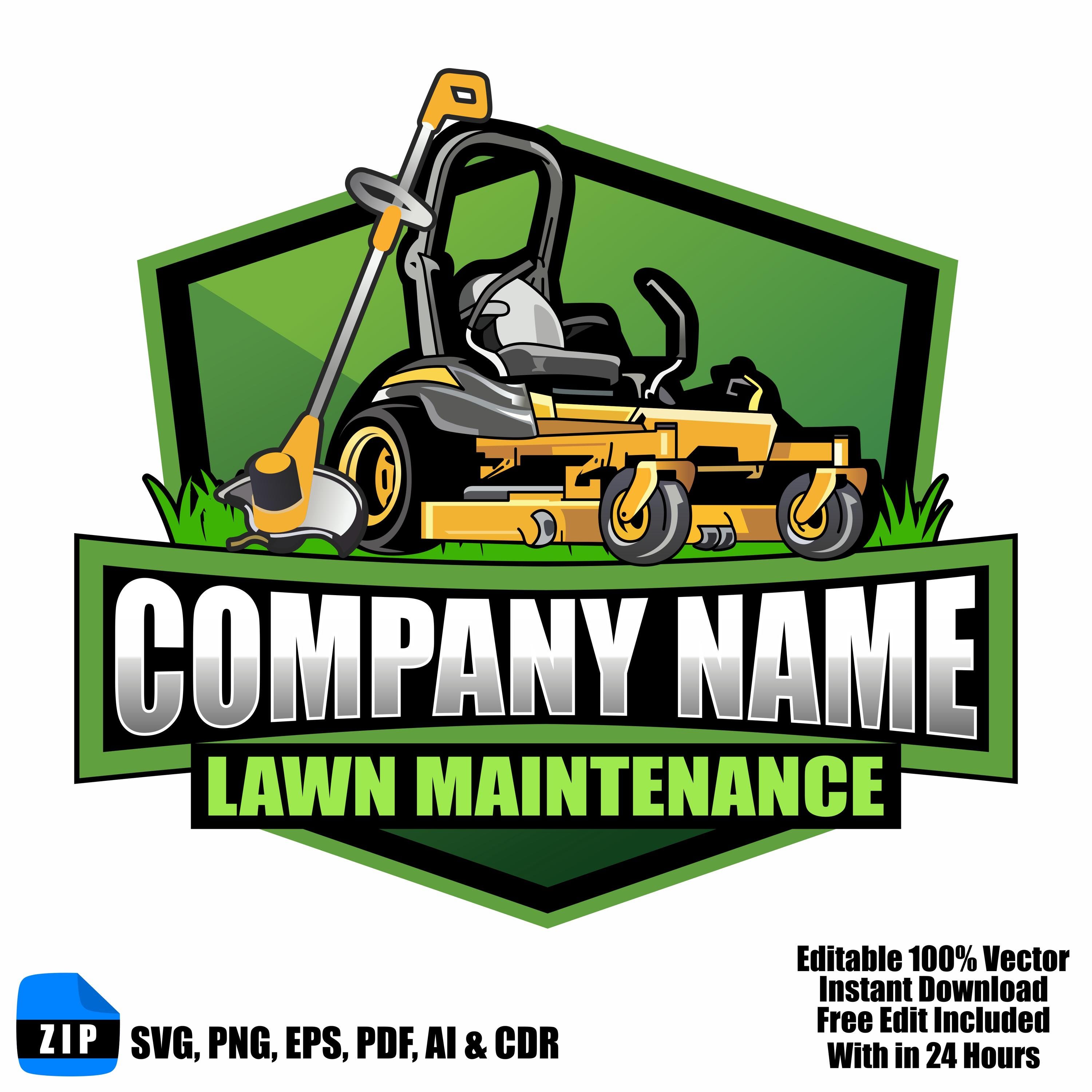 Custom Lawn Care Logo Design: Mowing & Landscaping Business Branding ...