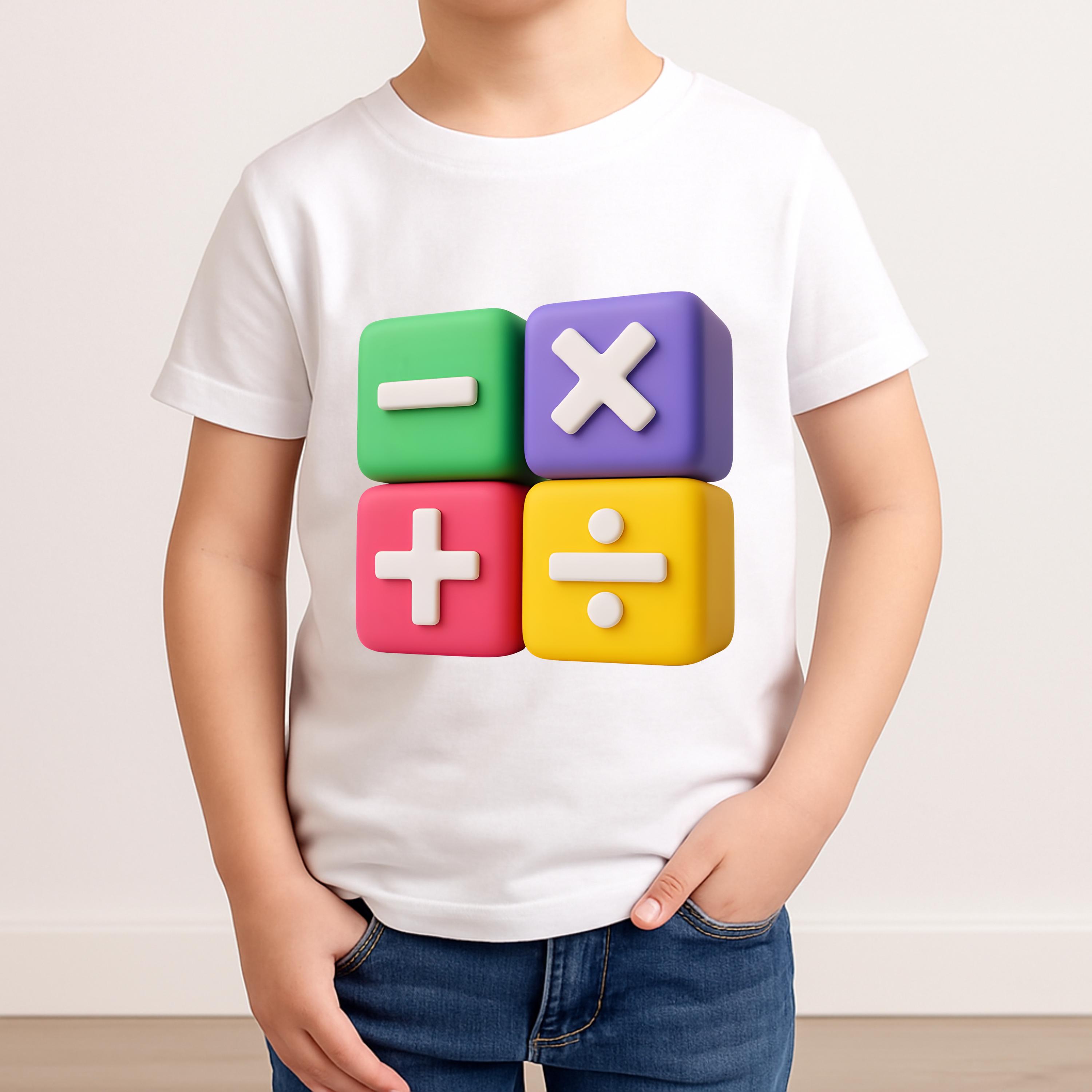 3D Math Symbols Clipart: Colorful Arithmetic Icons (PNG & PDF) - Etsy