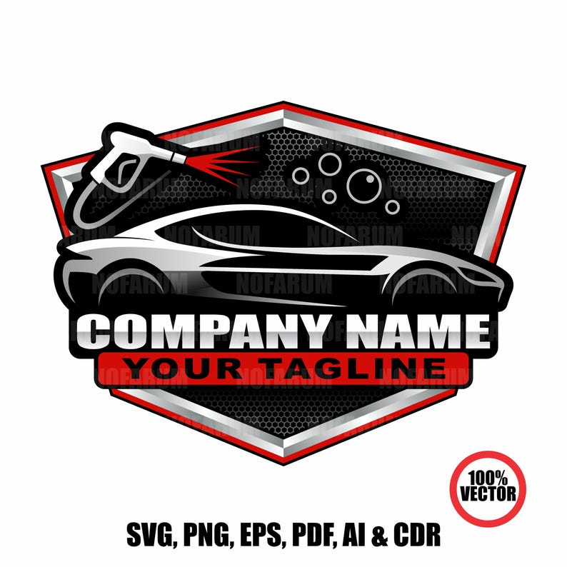 Car Wash Logo Template | Auto Detailing Branding (svg, Png, Eps, Ai ...