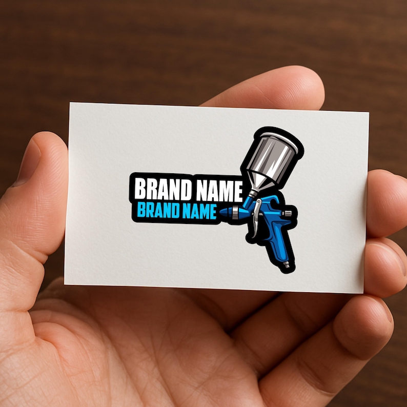 Custom Spray Gun Logo | Editable Car Detailing Vector (instant Download ...