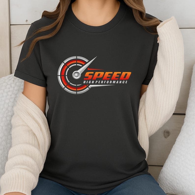 Speed Performance Logo SVG Racing Speedometer Gauge Automotive Brand ...