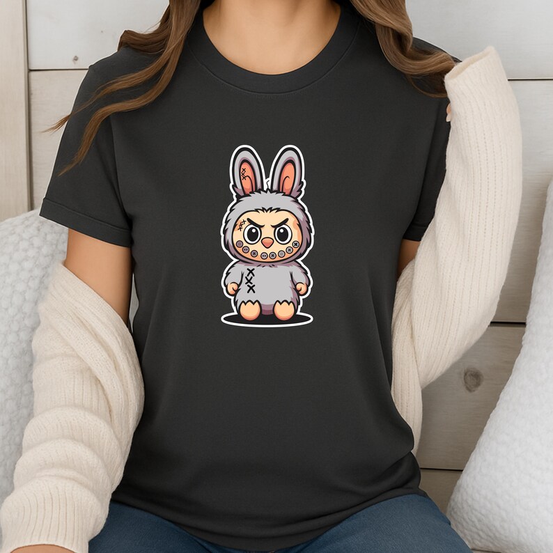 Angry Bunny Mascot Clipart | Chibi Rabbit Costume Vector (digital ...