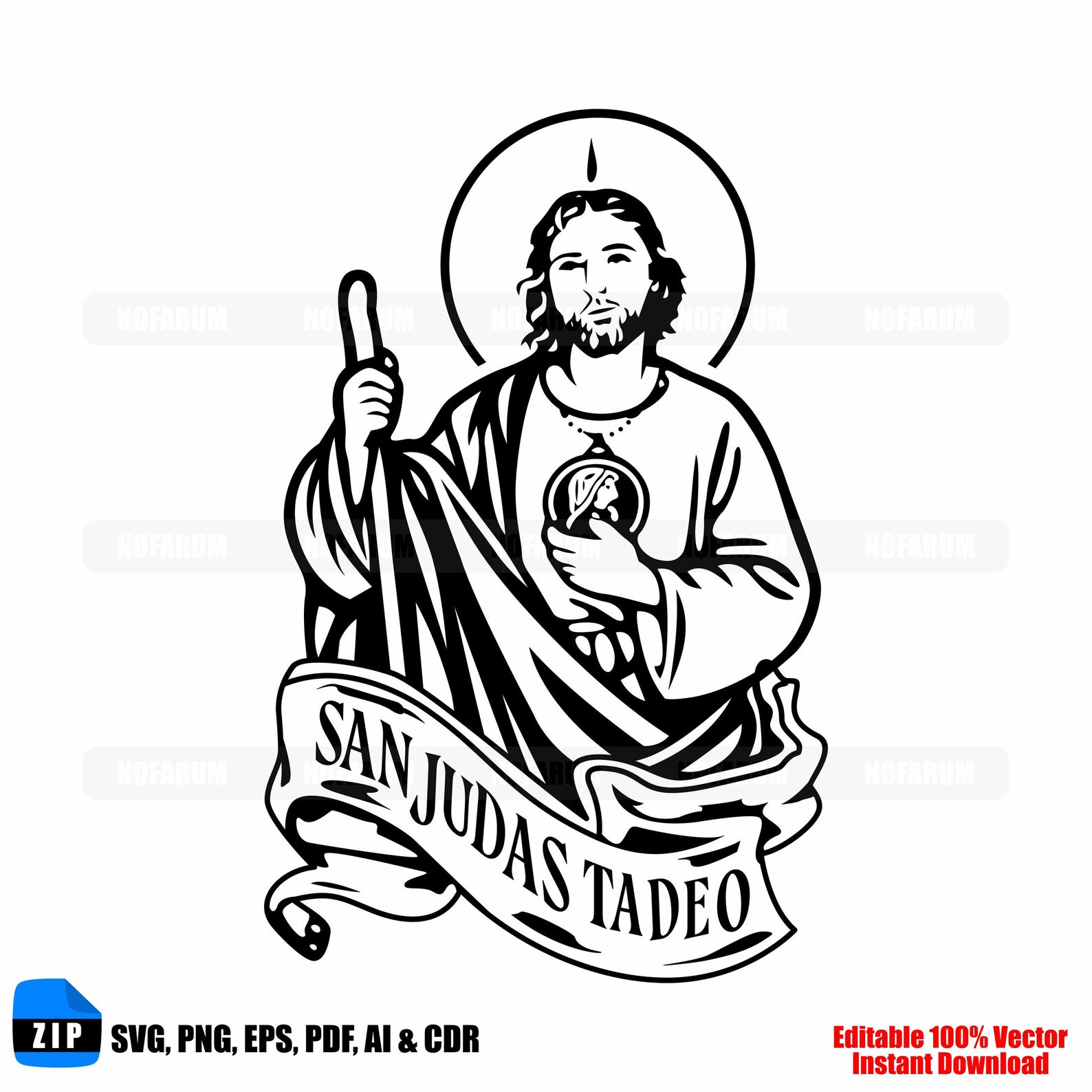 Saint Jude SVG: San Judas Tadeo Vector Design (digital Download - Etsy