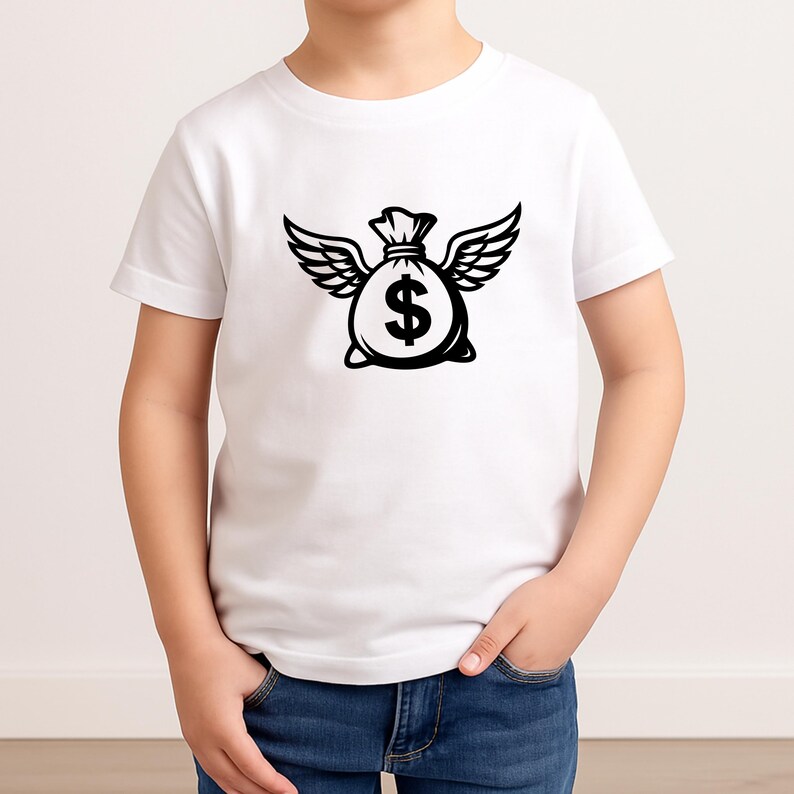 Flying Money Bag SVG | Dollar Vector Clipart (digital Download) - Etsy