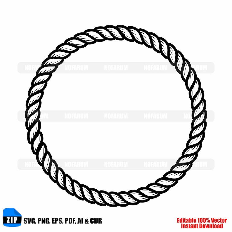 Rope Circle Frame SVG | Western Logo Template (digital Download) - Etsy