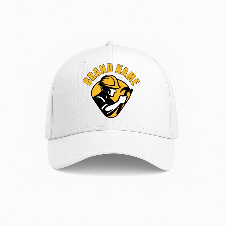 Construction Worker Logo SVG: Hard Hat Builder Emblem (digital Files ...
