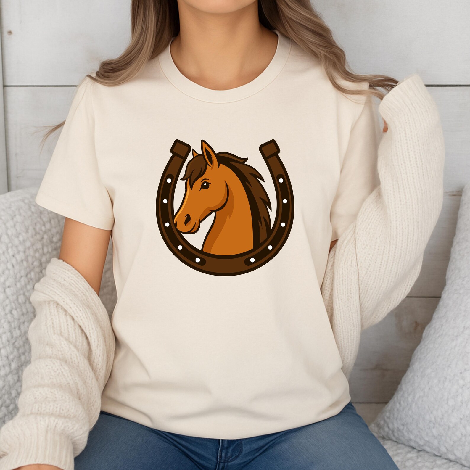 Horse Head With Horseshoe SVG | Western Cowboy Logo | Equestrian ...