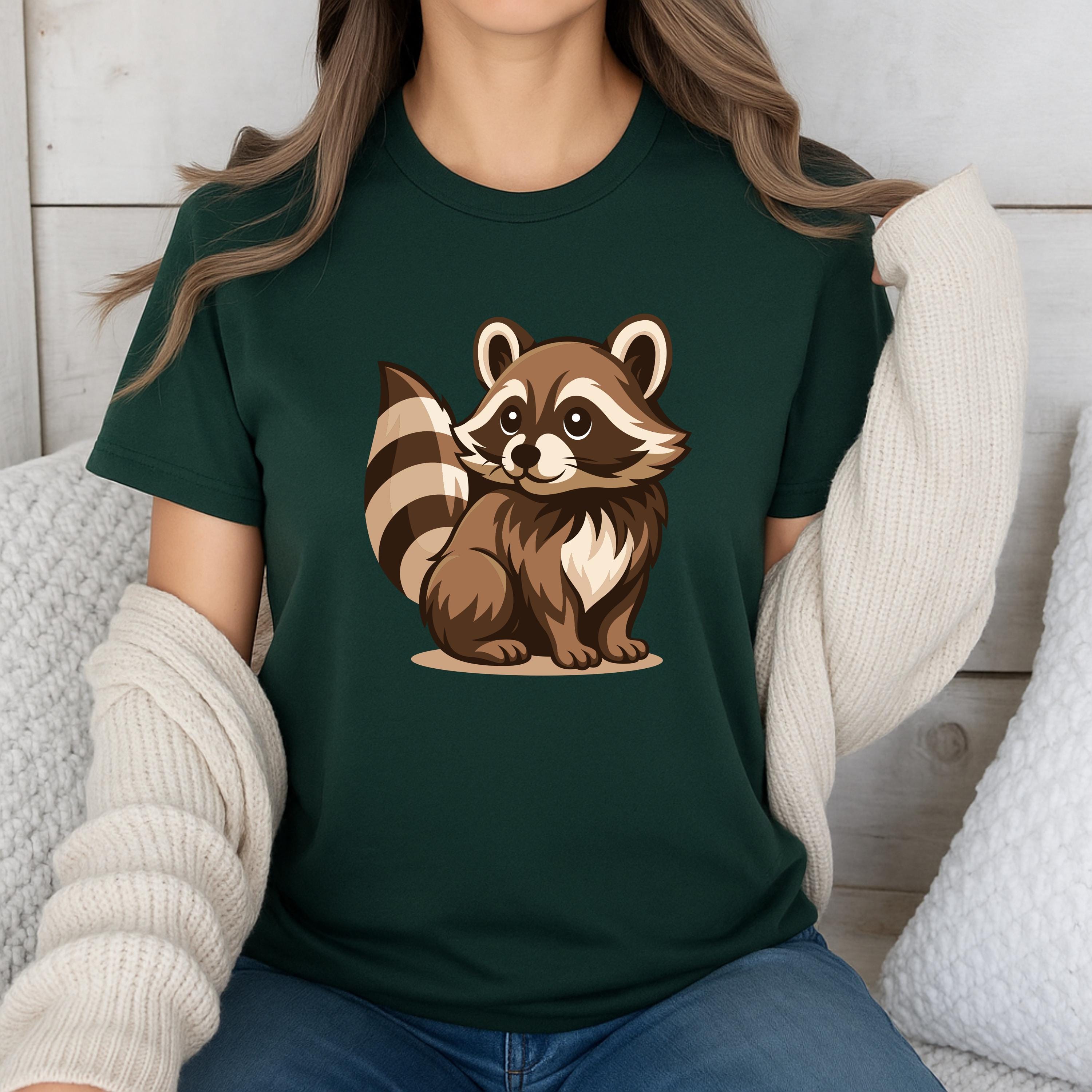 Cute Cartoon Raccoon Vector | Woodland Animal Clipart | Baby Forest ...