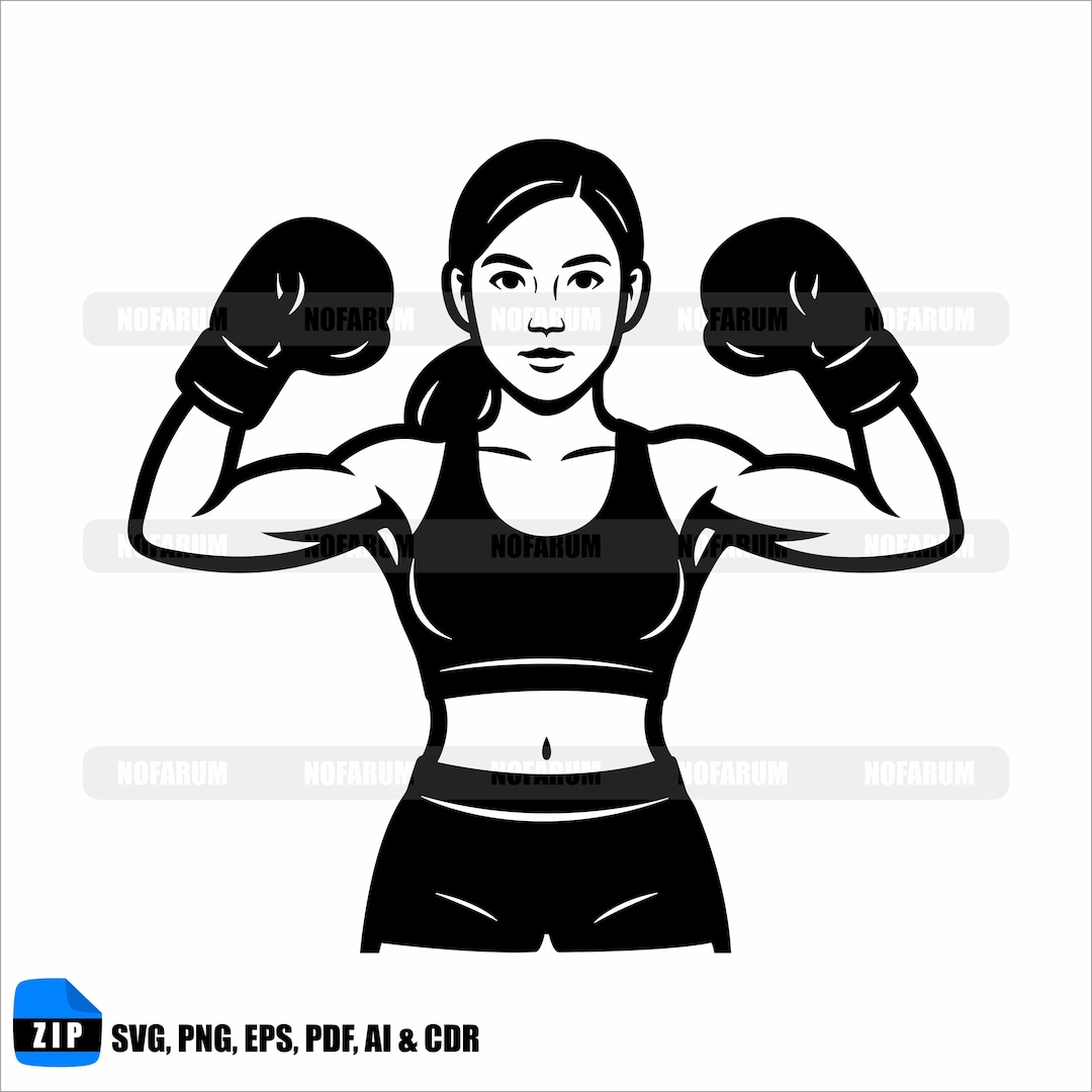 Female Boxer SVG: Strong Woman Fitness Logo (vector Files) - Etsy UK