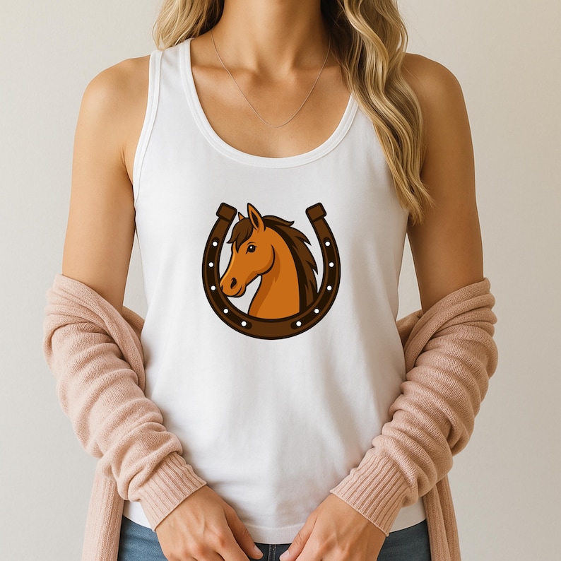 Horse Head With Horseshoe SVG | Western Cowboy Logo | Equestrian ...