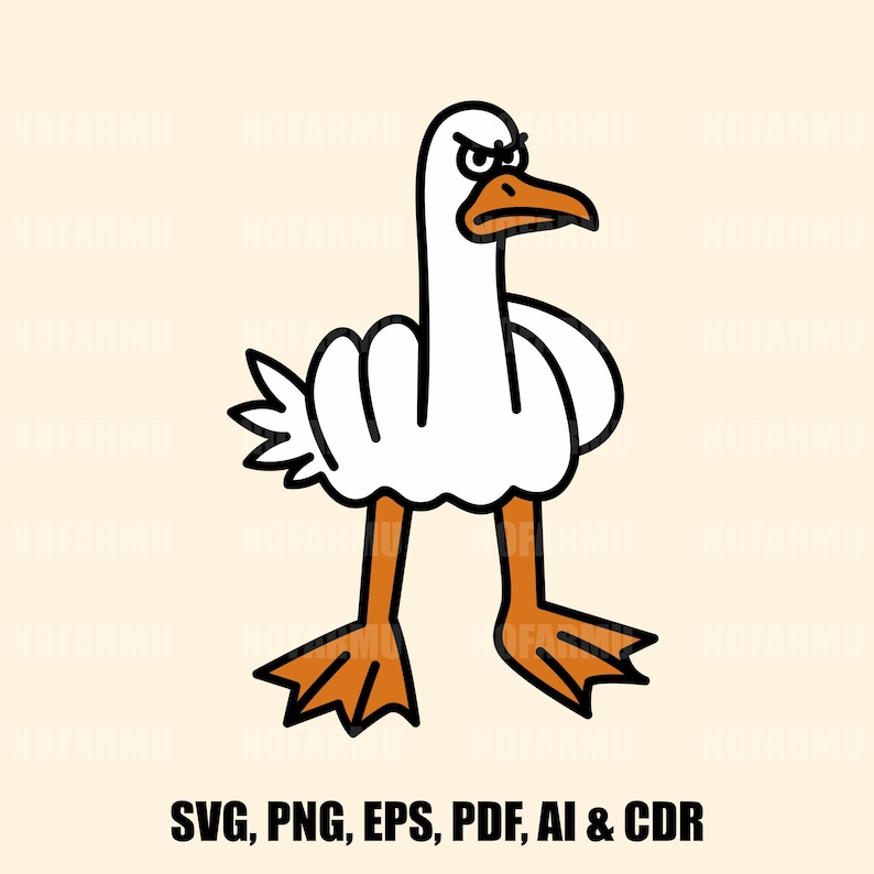 Middle Finger Duck Svg, Goose Middle Finger, Angry Goose, Goose Svg ...