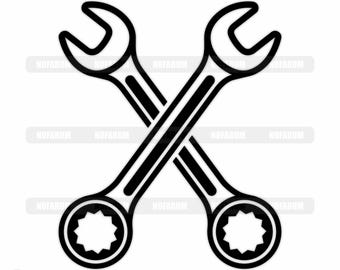 Wrench Svg, Hand Svg, Mechanic Logo Svg, Png Eps Dxf, Decal, Sticker ...