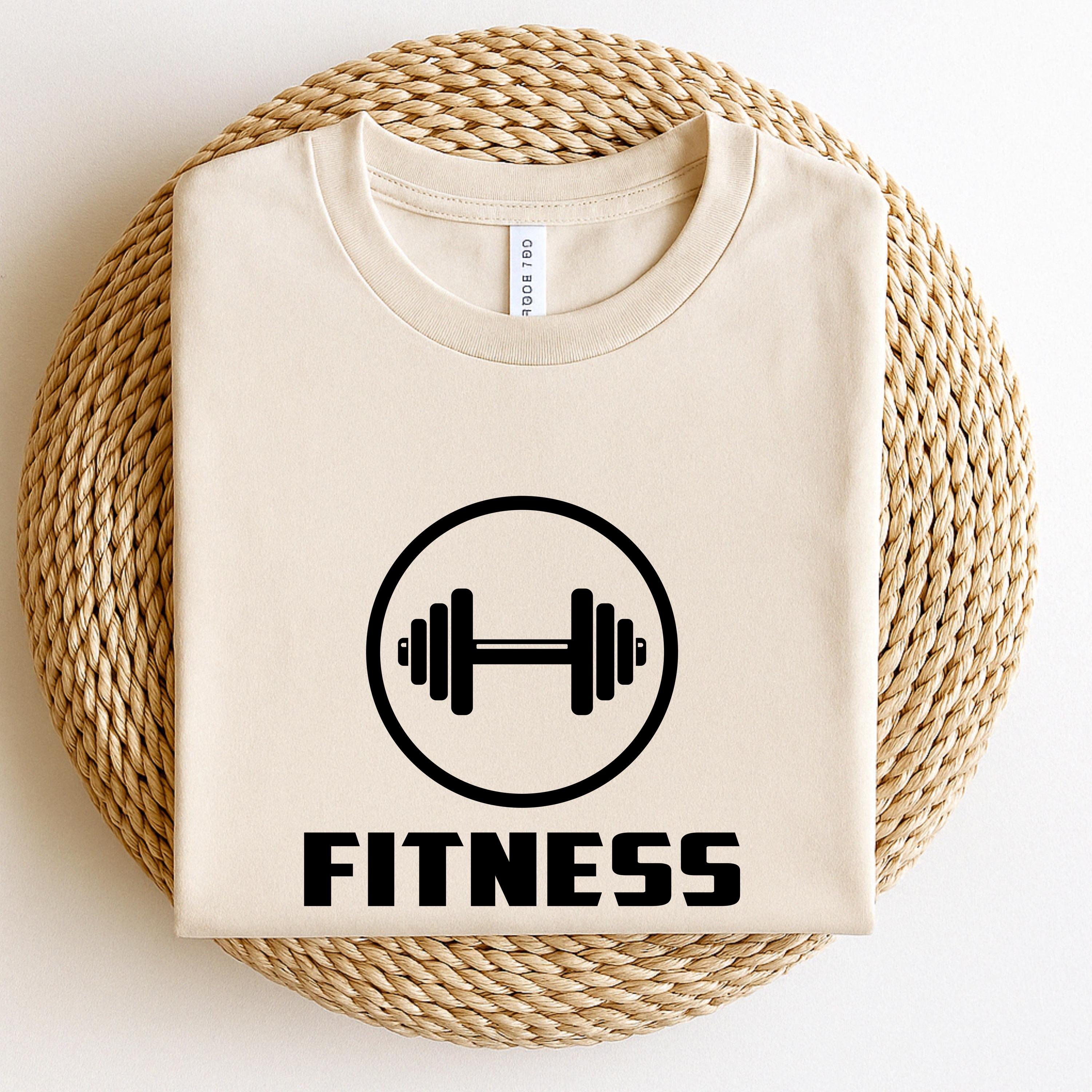Minimalist Fitness Gym Logo: Barbell Icon, Custom Branding (digital ...
