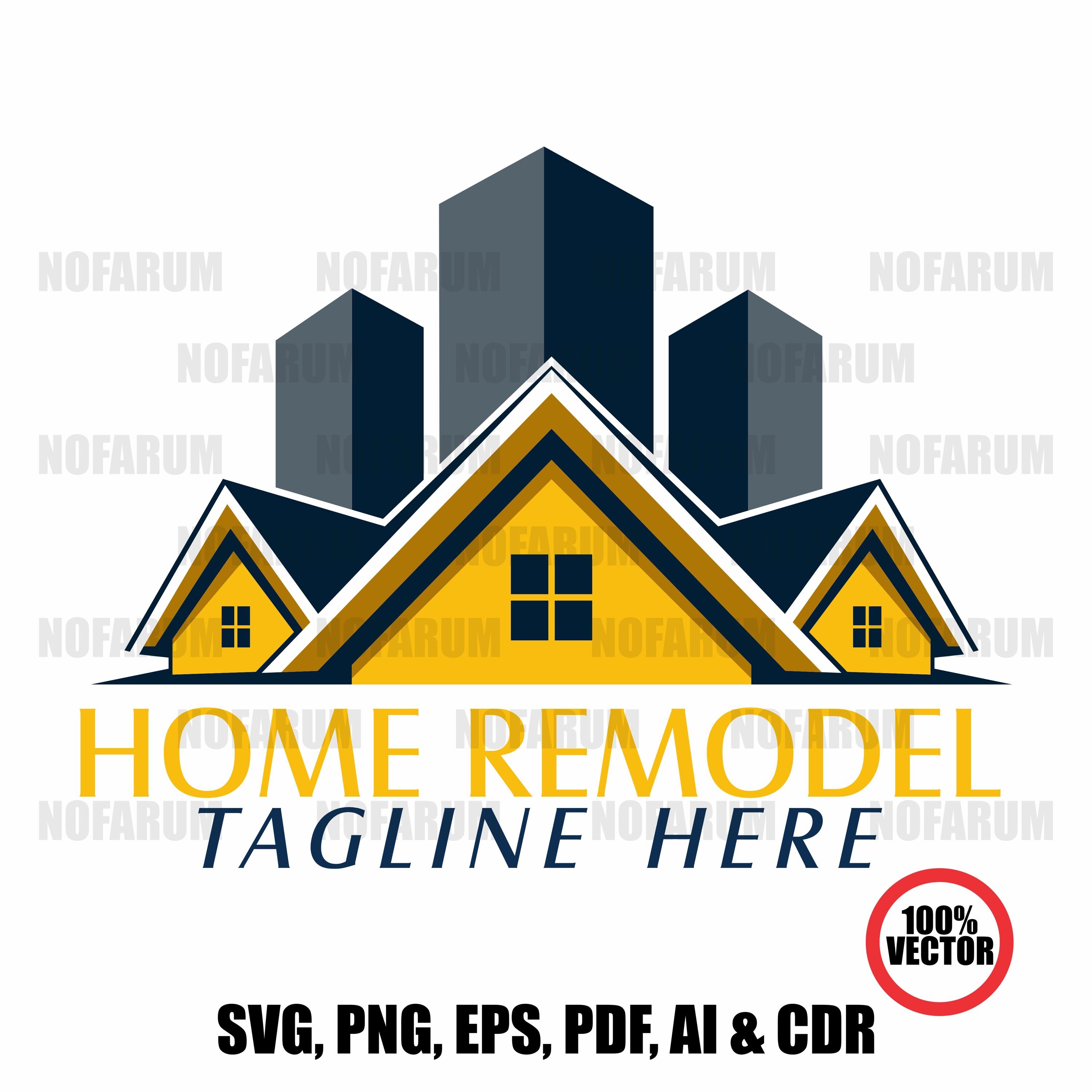Editable Home Remodel Logo | Construction, Real Estate (svg, Png, Eps ...