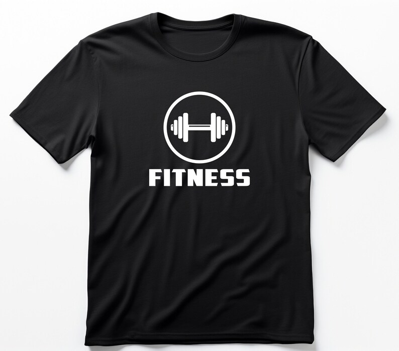 Minimalist Fitness Gym Logo: Barbell Icon, Custom Branding (digital ...