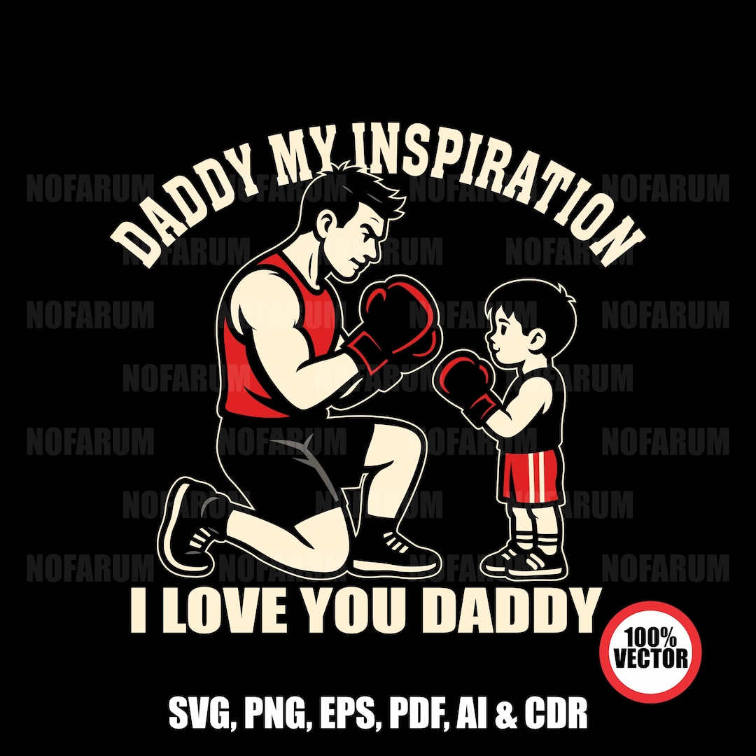 Boxing Dad SVG Father Son Cricut Silhouette Cutting Files Sports ...