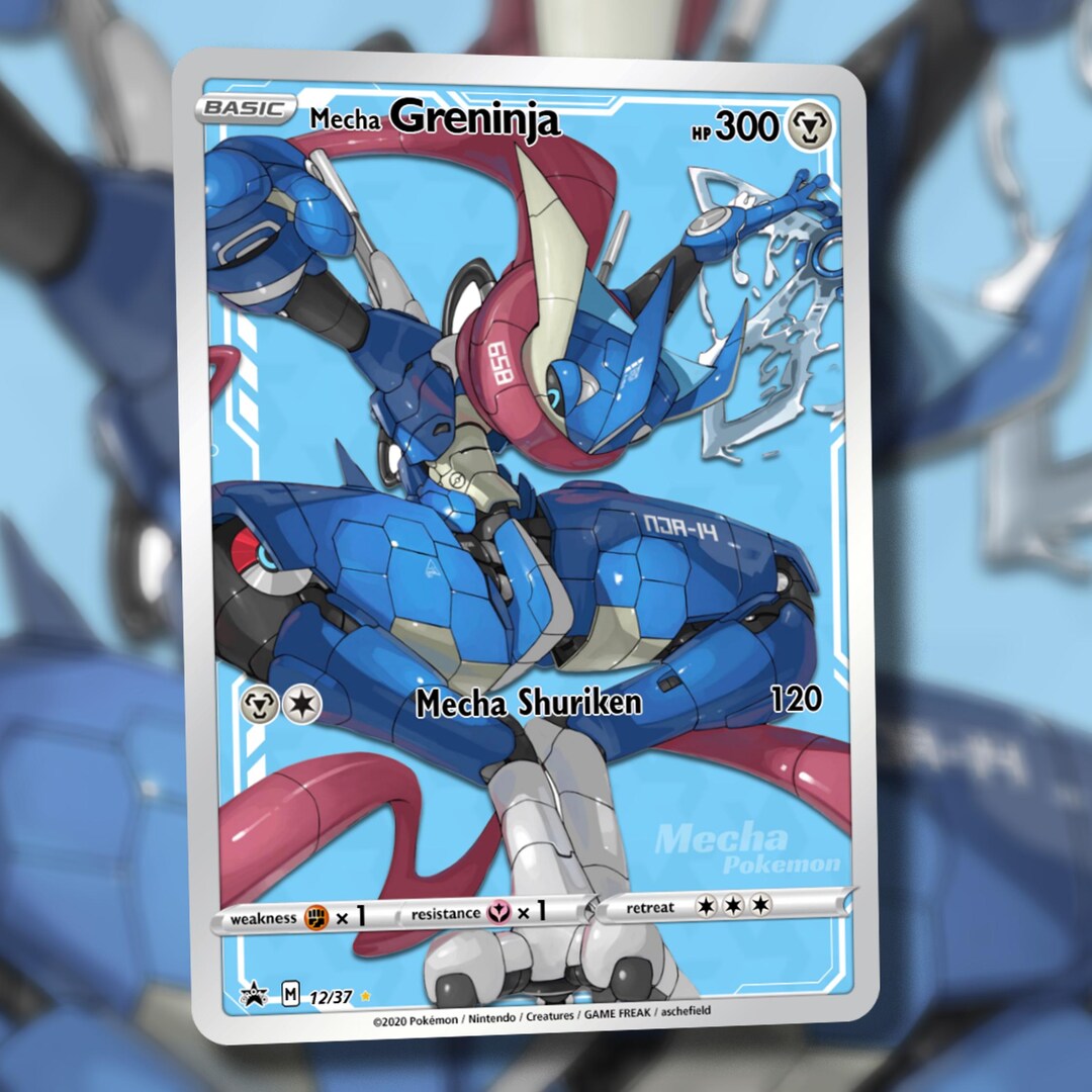 Mecha Greninja Pokemon Custom Card - Full Art - Etsy