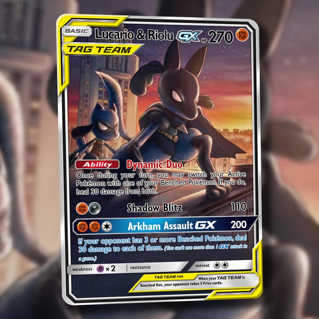 Lucario & Riolu X Batman and Robin Mashup GX Tag Team - Marvel X ...