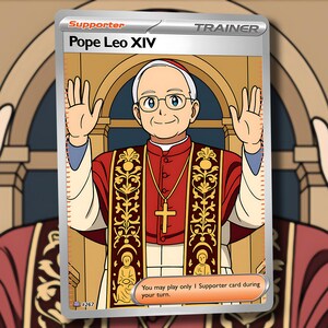Pope Leo XIV Custom Pokemon Trainer Card - Etsy